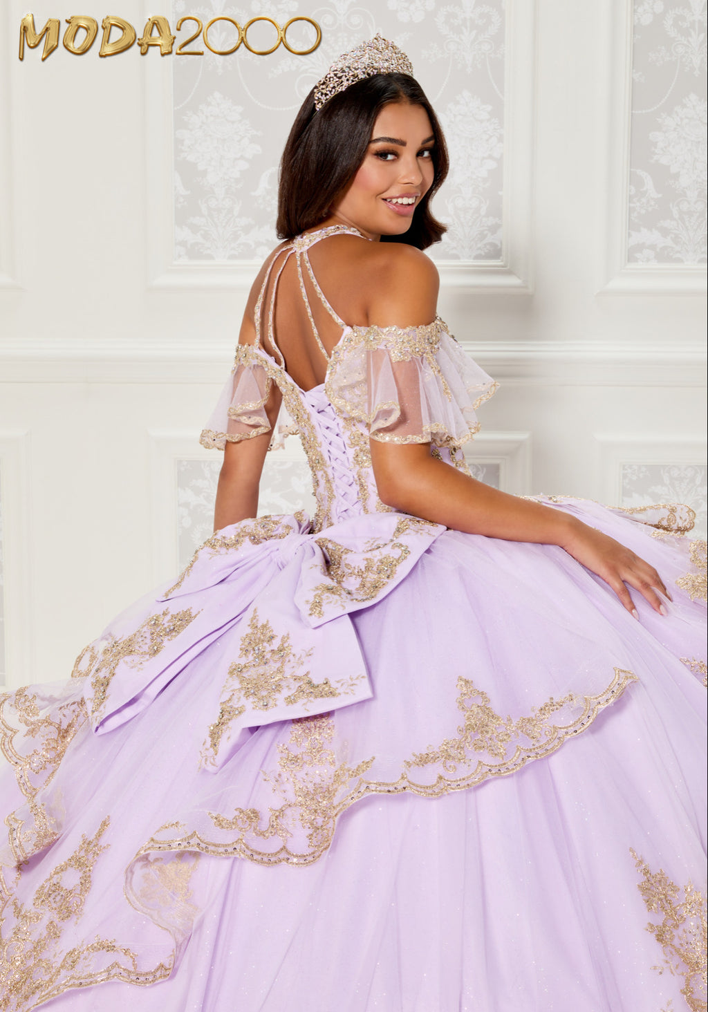 M2K30118 l Metallic Embroidered Quinceañera Dress – Moda 2000 LLC