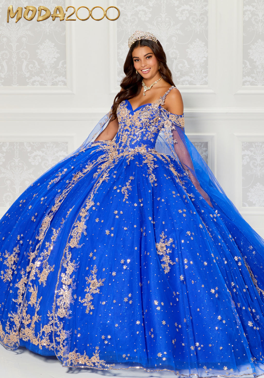 M2K30087 l Glitter Embroidered Quinceañera Dress – Moda 2000 LLC